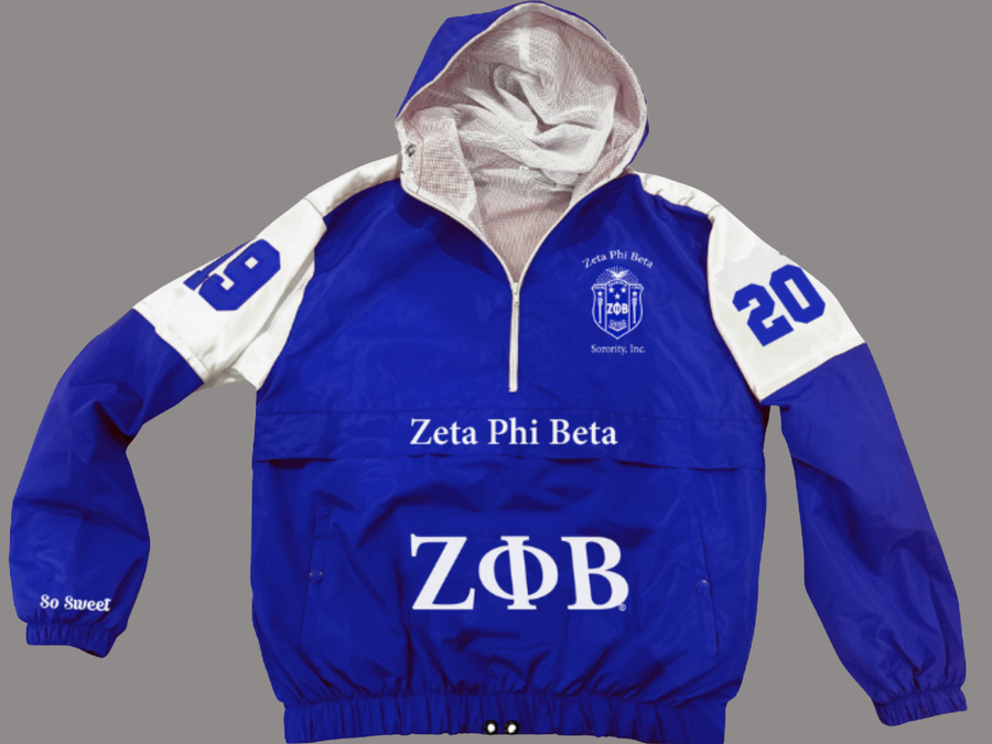 Zeta Phi Beta Panel Windbreaker – Stylish Sorority Jacket – Greekian
