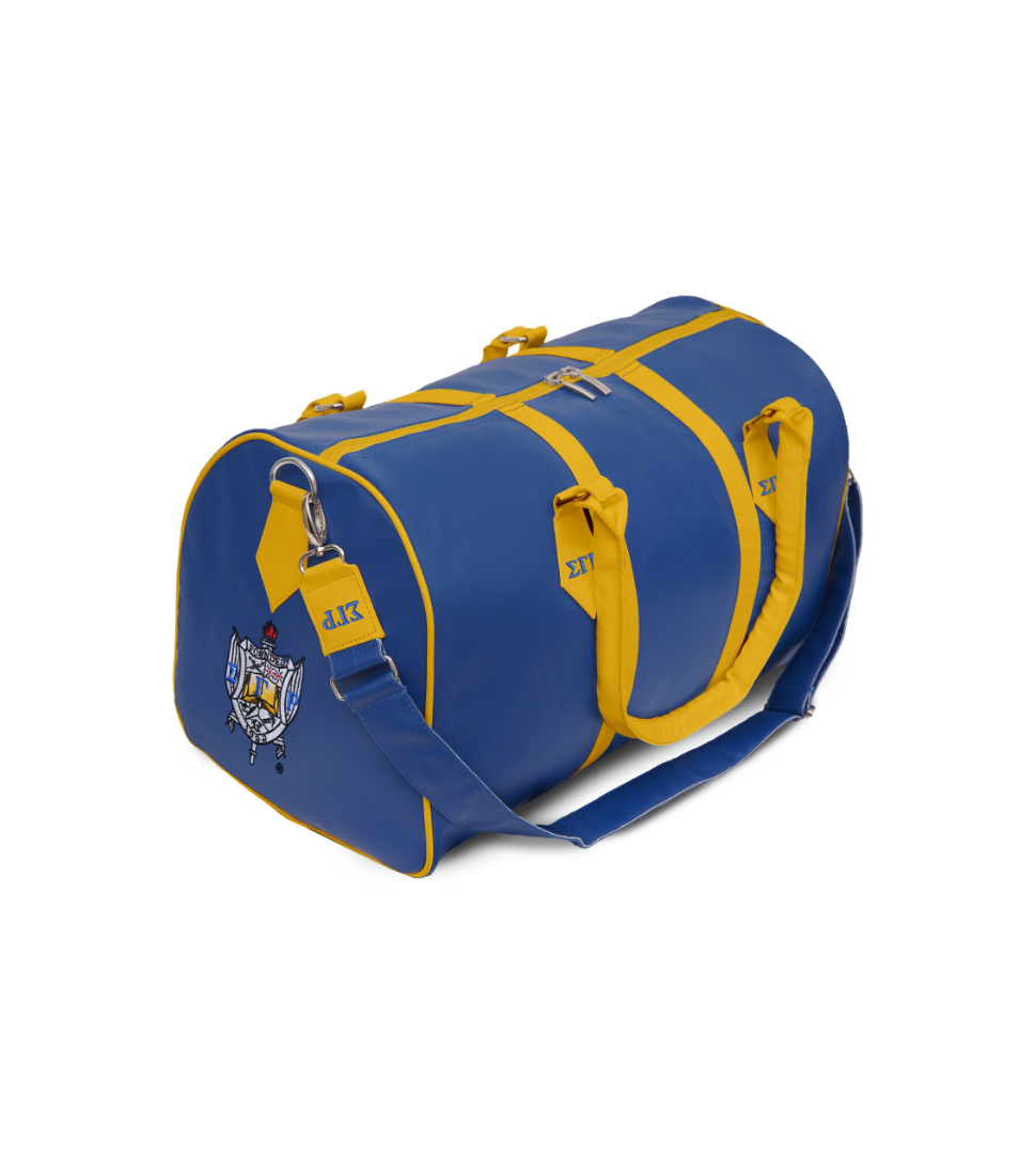 Sigma Gamma Rho Striped Duffel Bag - Greekian